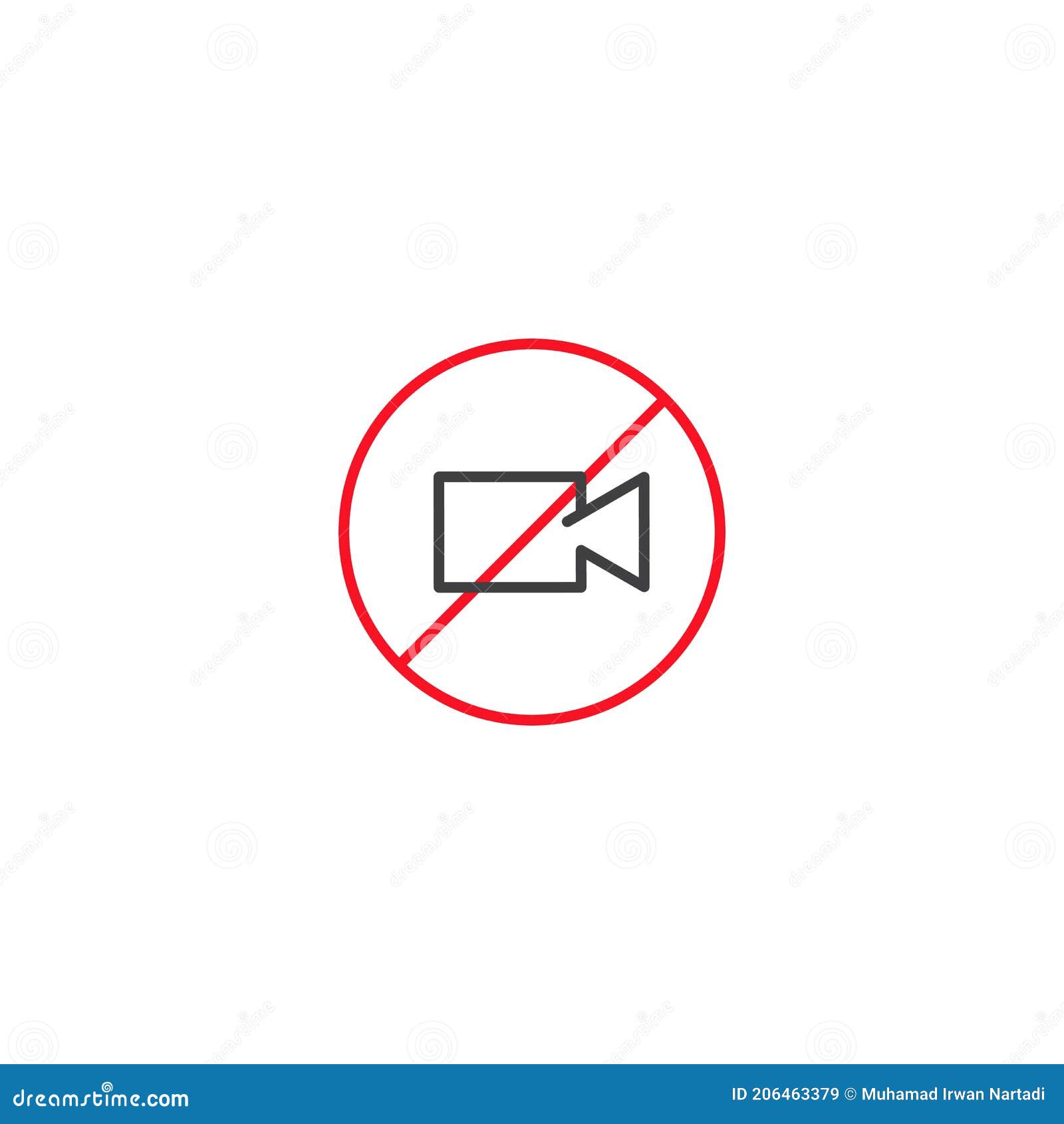 No Video Camera Icon Vector Stock Vector - Illustration of health ...