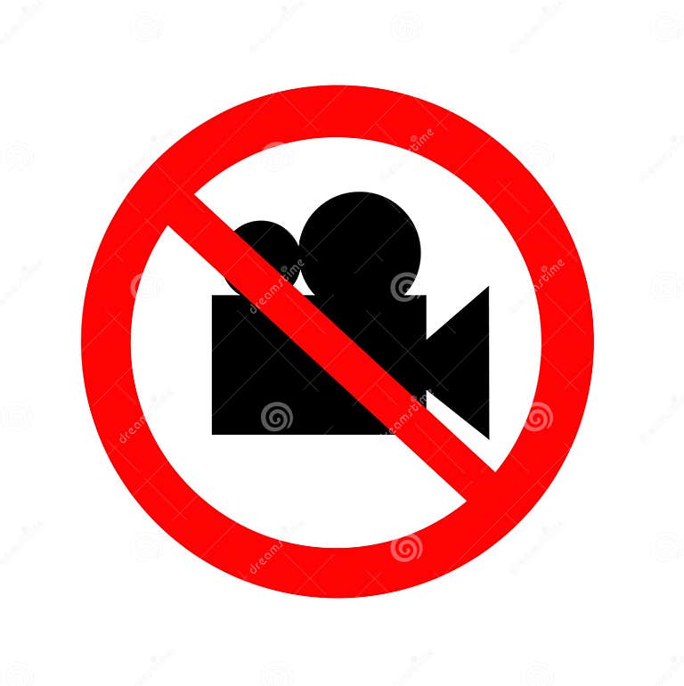 No Video camera icon stock vector. Illustration of design - 286309077