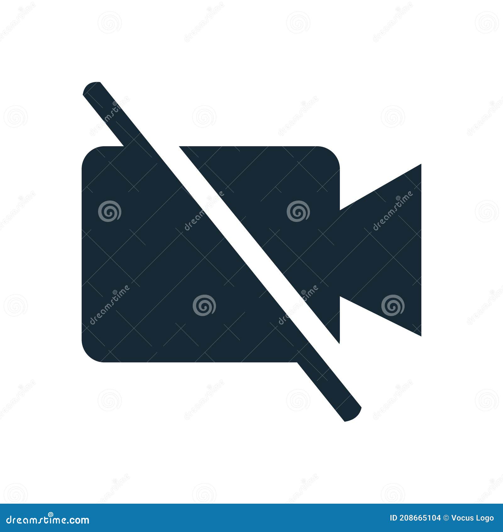 No Video Icon Vector Logo Template Stock Vector - Illustration of video ...