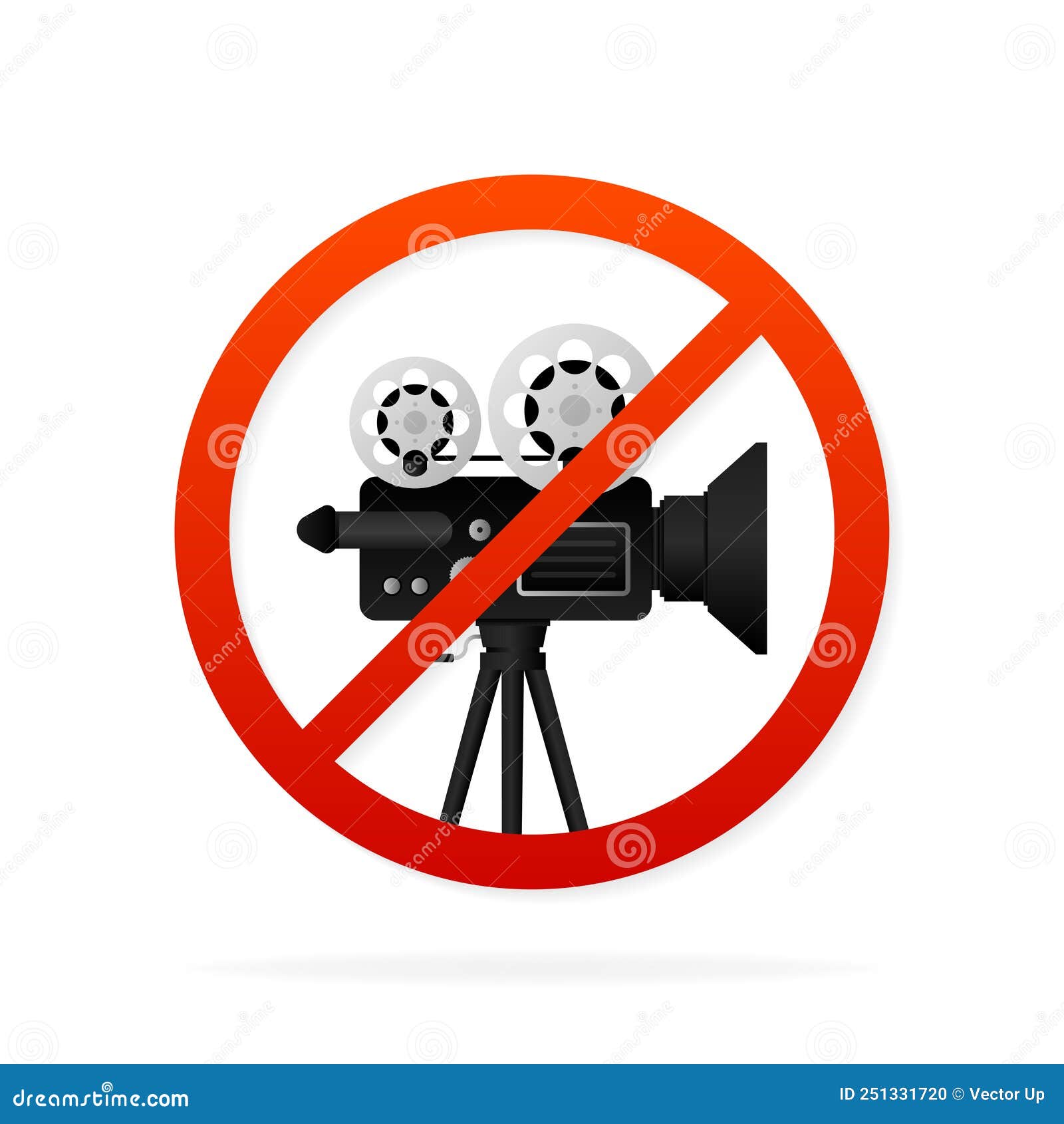 No Video Recording Sign. No Camera. Vector Illustration. Stock Vector ...