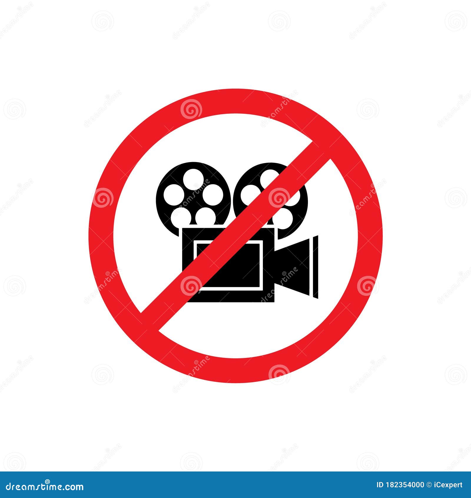 No video sign stock vector. Illustration of pictogram - 182354000