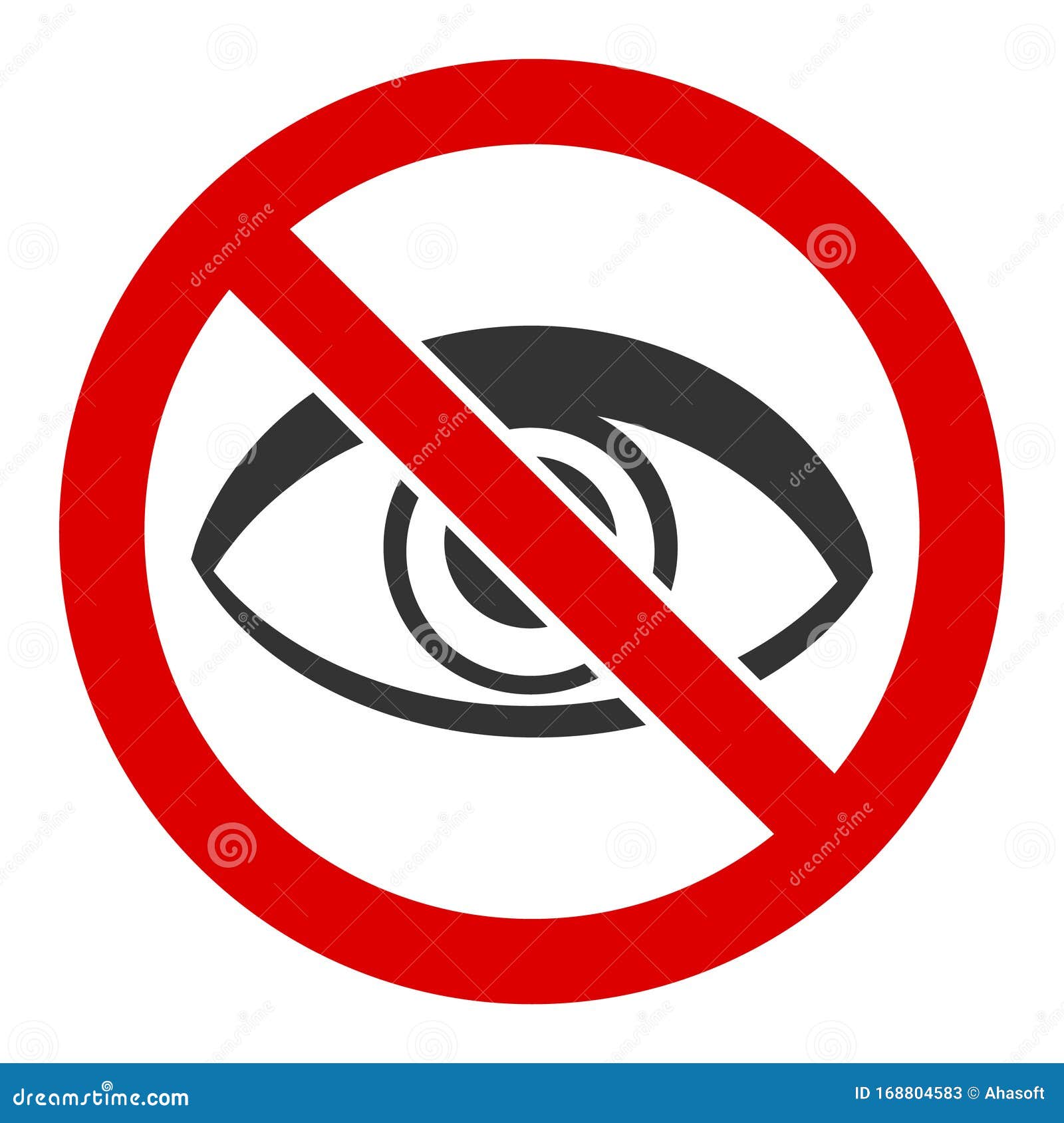 Flat Vector No View Icon stock vector. Illustration of icon - 168804583