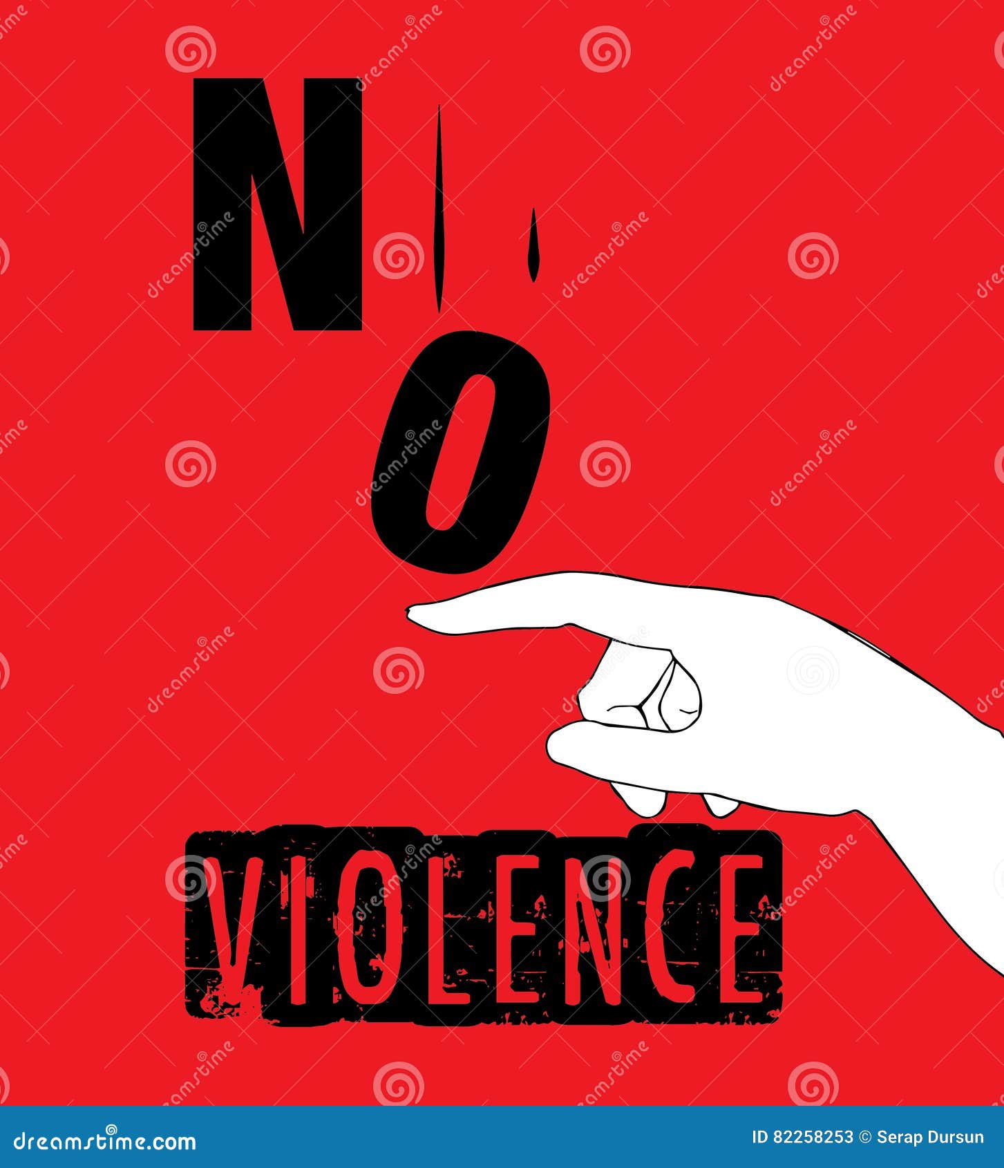 No Violence Protest Poster Design Royalty-Free Stock Photo ...
