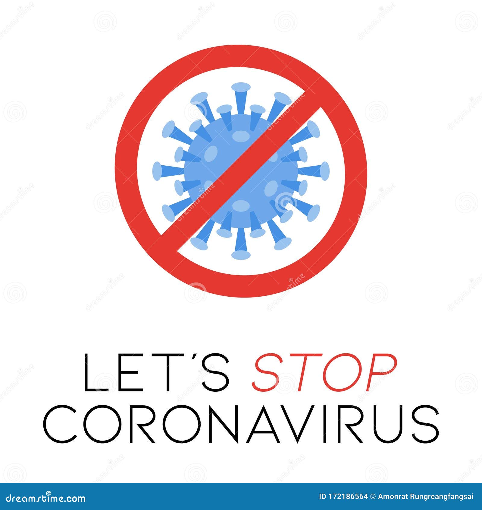 No Virus Sign, Wuhan Virus or Coronavirus Related Vector Stock Vector ...
