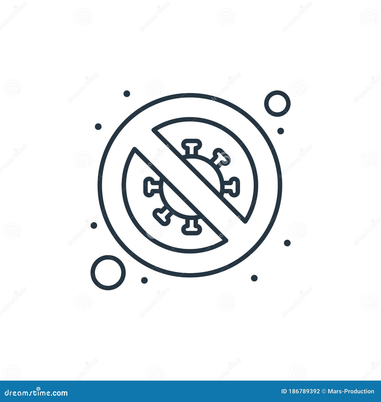 No Virus Vector Icon. No Virus Editable Stroke. No Virus Linear Symbol ...