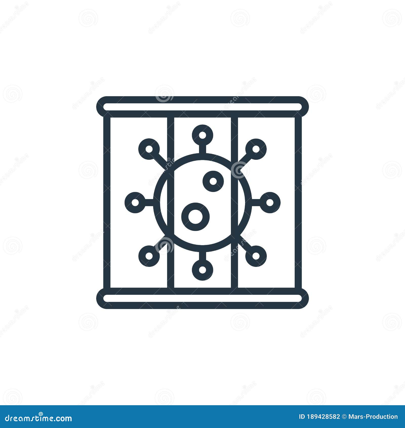 No Virus Vector Icon Isolated on White Background. Outline, Thin Line ...