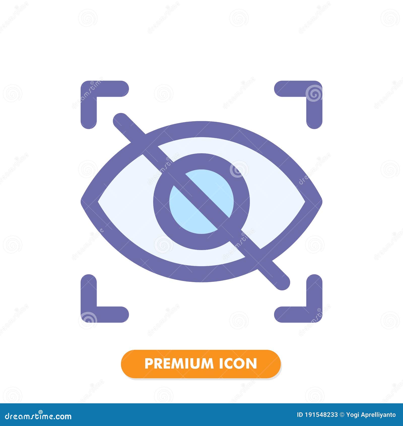 No Vision Icon Pack Isolated on White Background. for Your Web Site ...