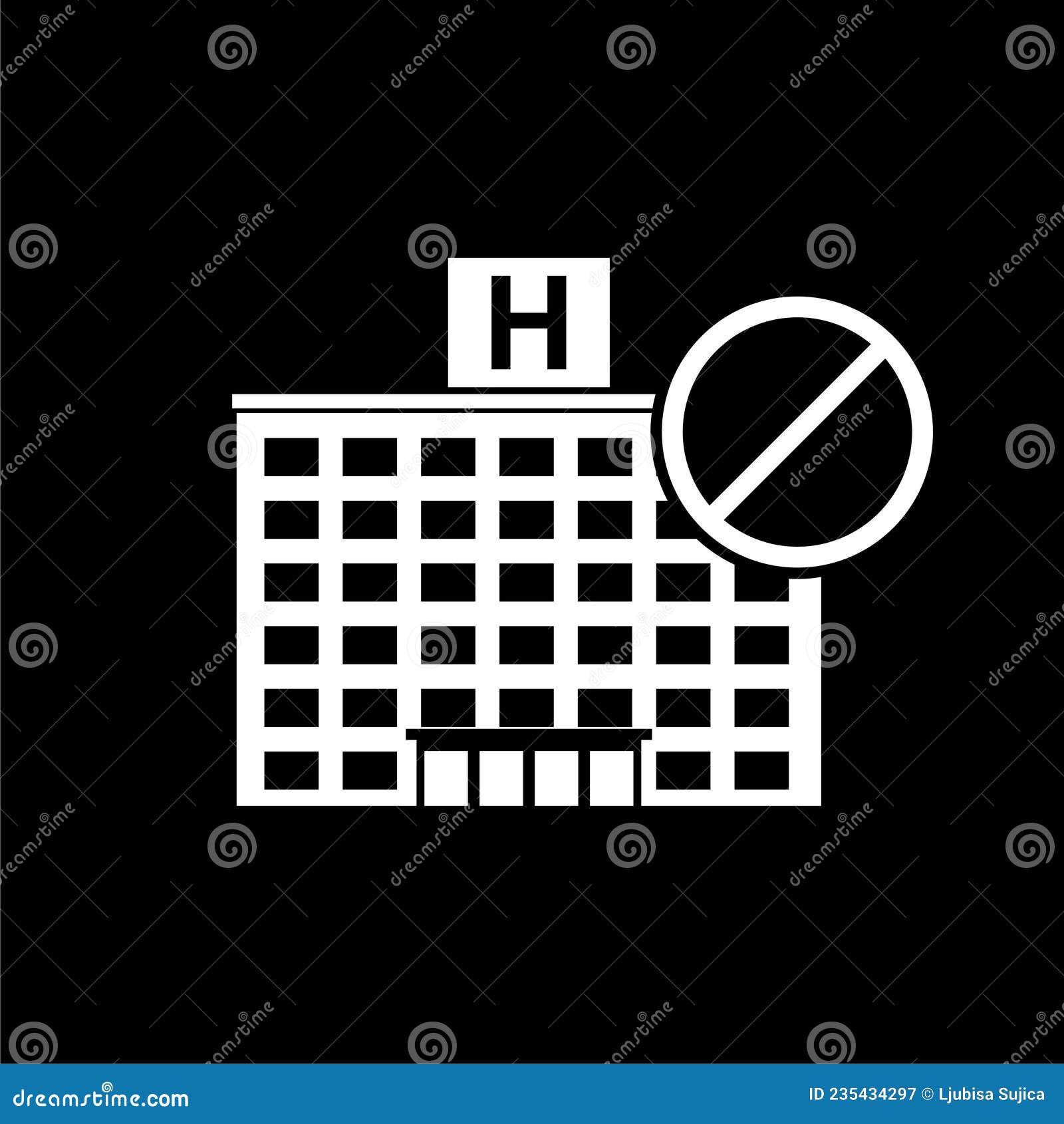 No Visiting Icon Isolated on Dark Background Stock Vector ...