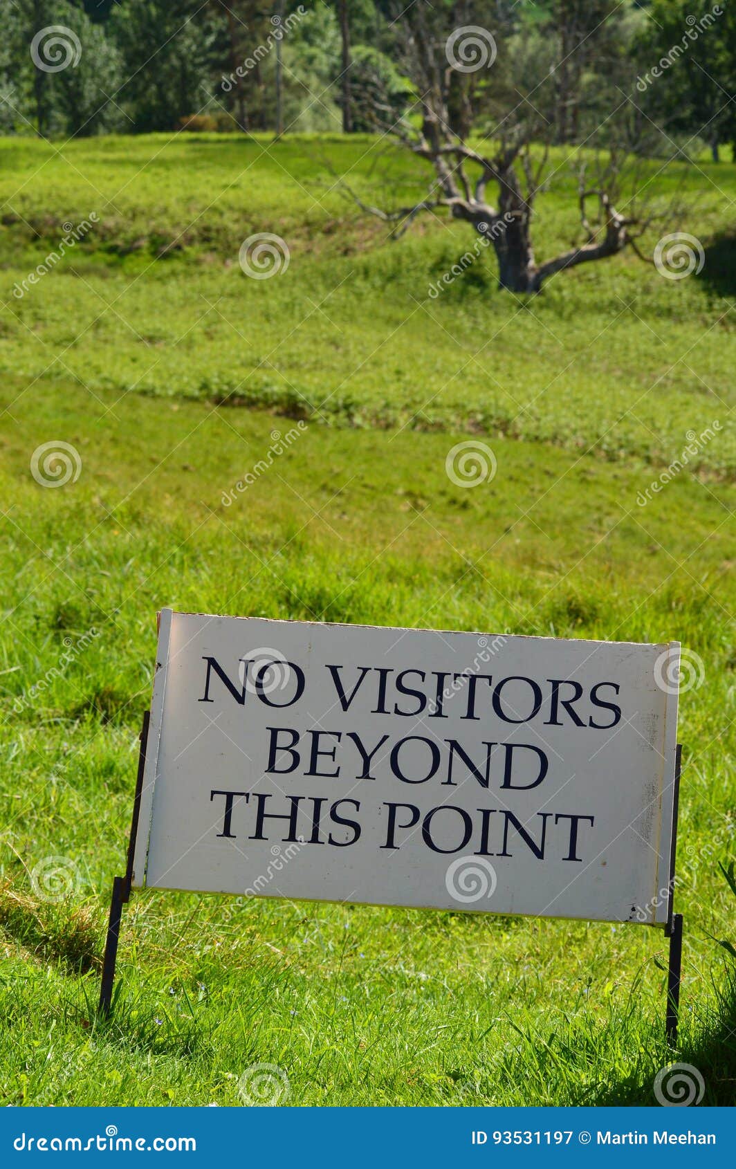 No Visitors Beyond this Point Sign. Stock Image - Image of west ...