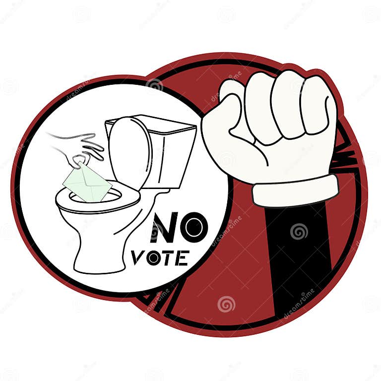 No vote stick stock vector. Illustration of innovative - 24410493