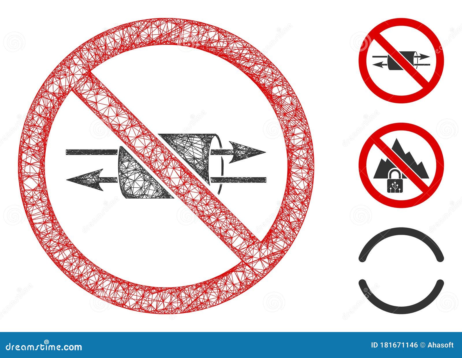 No VPN Polygonal Web Vector Mesh Illustration Stock Illustration ...