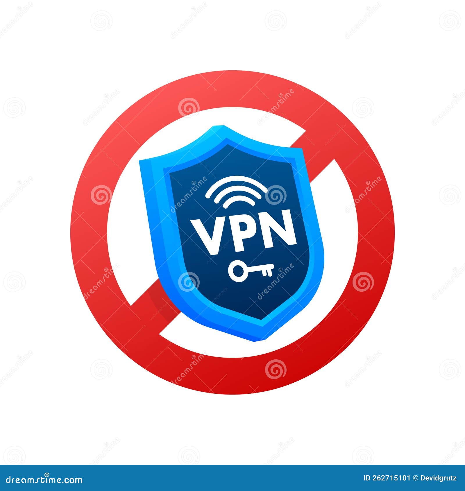 No Vpn. Vector Set. Safety Internet Technology. Digital Technology Data ...