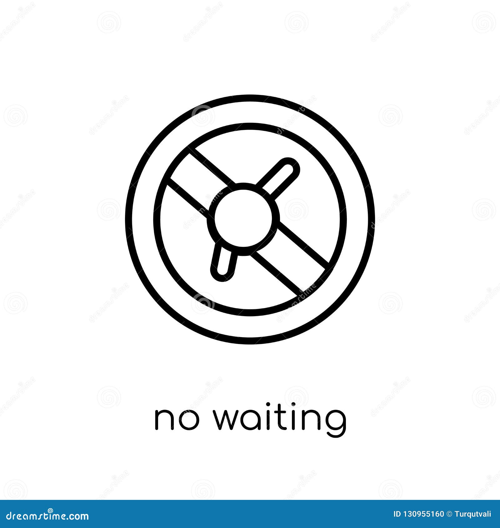 No Waiting Icon. Trendy Modern Flat Linear Vector No Waiting Icon on ...