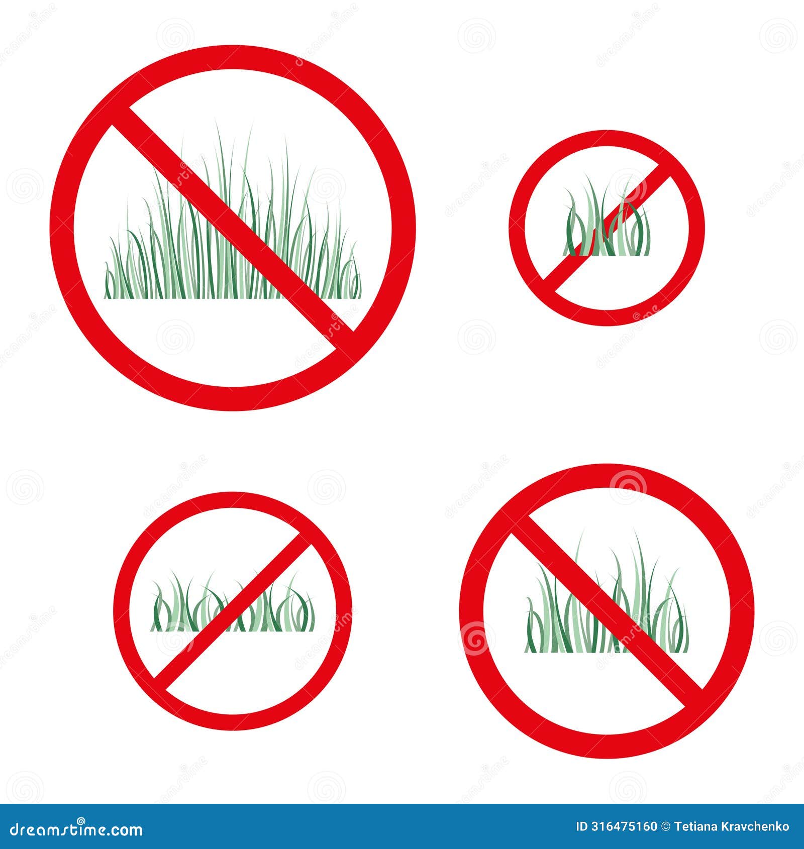 Prohibited Access Icons. No Entry Globe And Pen. Red Circle Warning ...