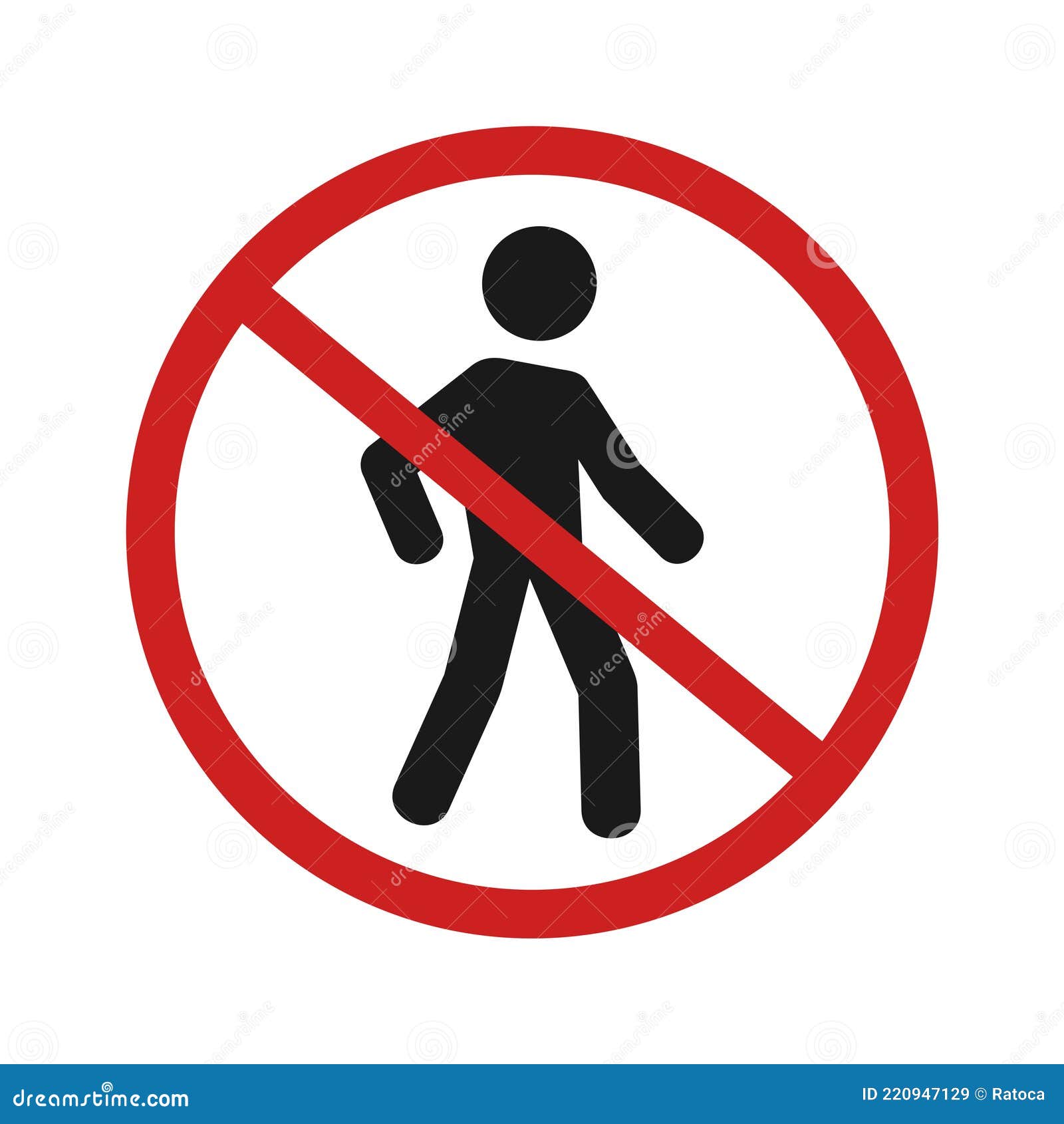 No walking pass sign stock vector. Illustration of icon - 220947129