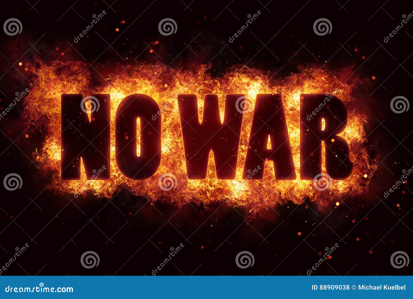 No War Peace Message Text on Fire Flames Explosion Burning Stock ...