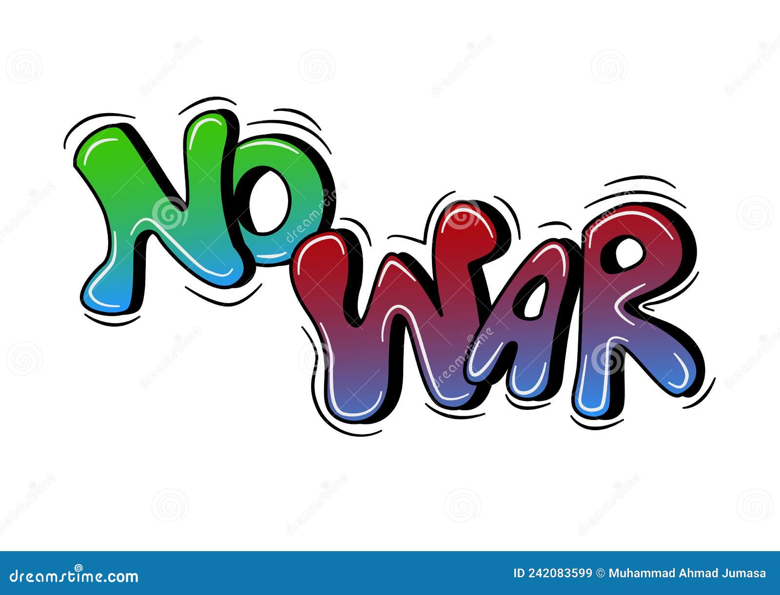 No War Words Vector. a State of Armed Conflict between Different ...
