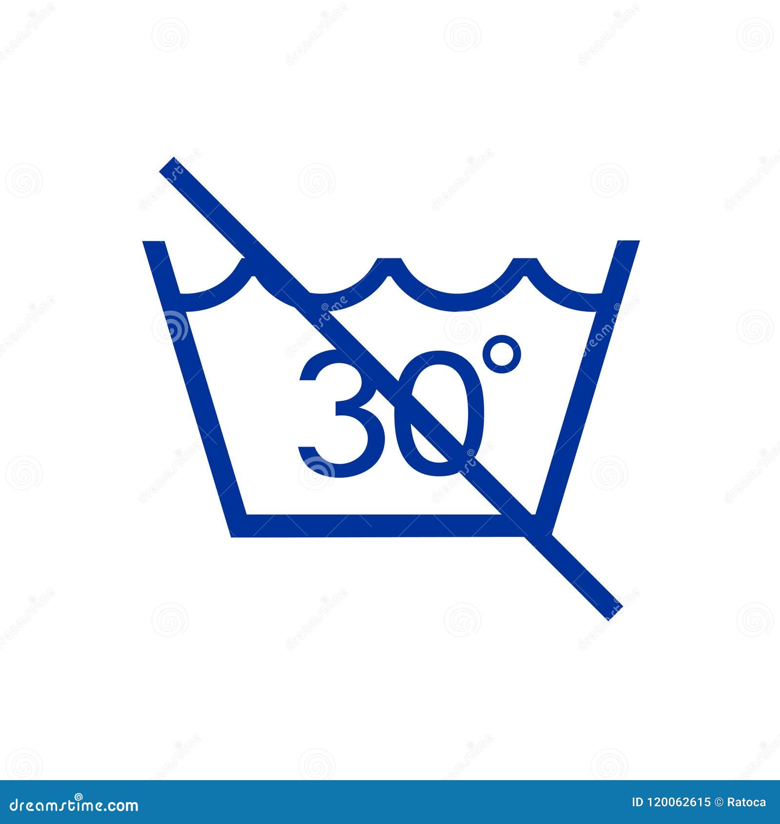No Wash at More of 30 Degrees Stock Vector - Illustration of degree ...