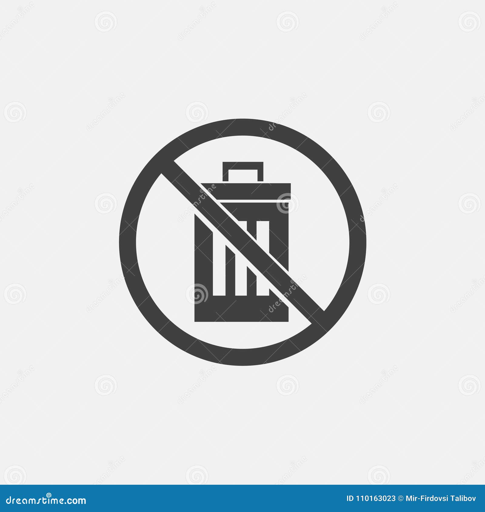 No waste icon stock illustration. Illustration of person - 110163023