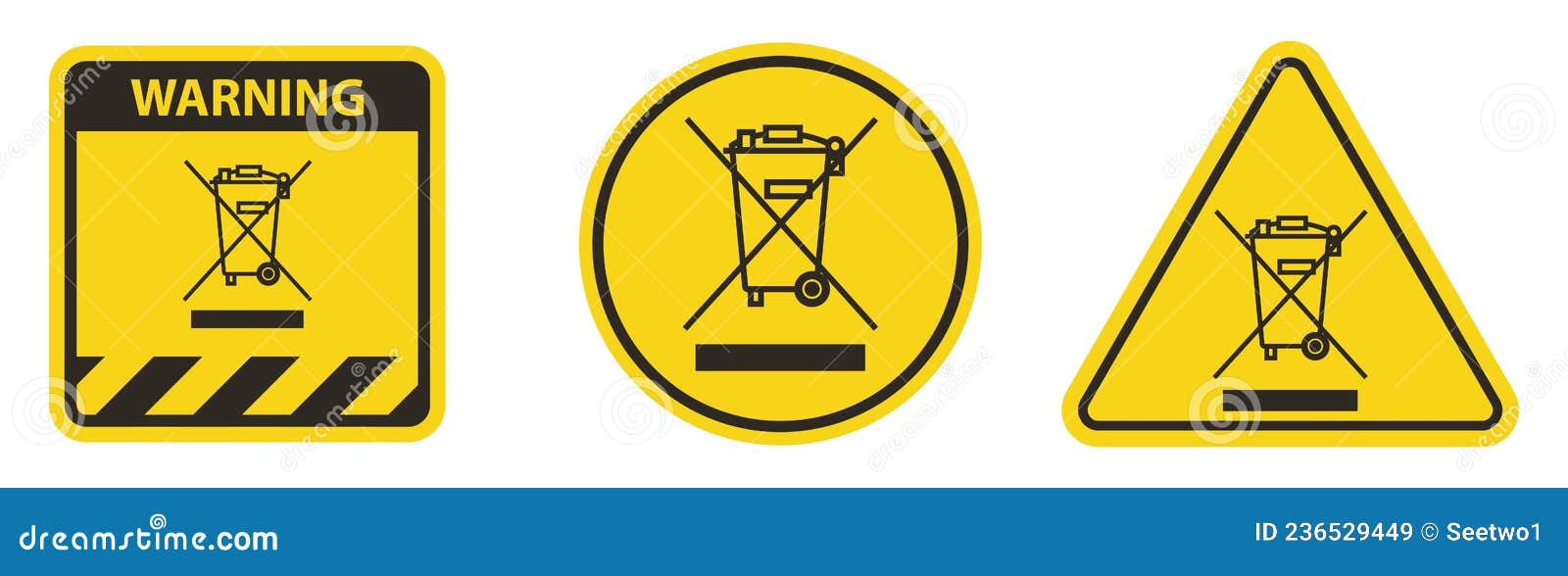 No Waste Symbol Sign Isolate on White Background Stock Vector ...