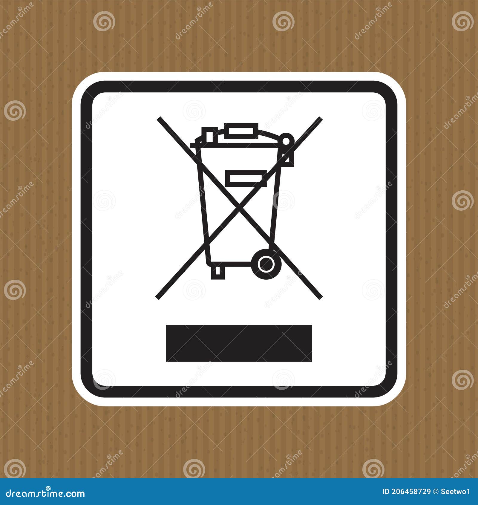 No Waste Symbol Sign Isolate on White Background,Vector Illustration ...