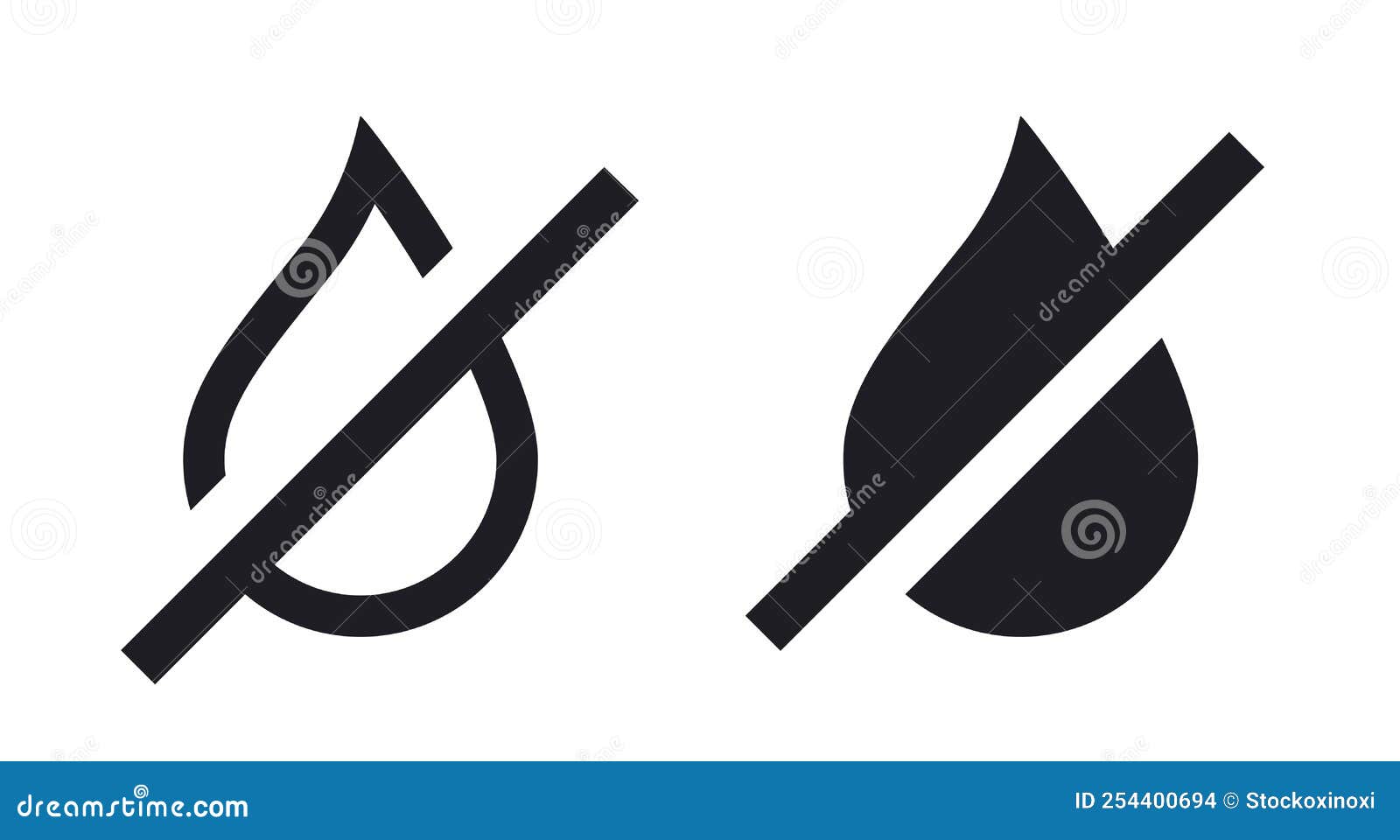 No Water Drop No Liquid Vector Icon Stock Vector - Illustration of ...