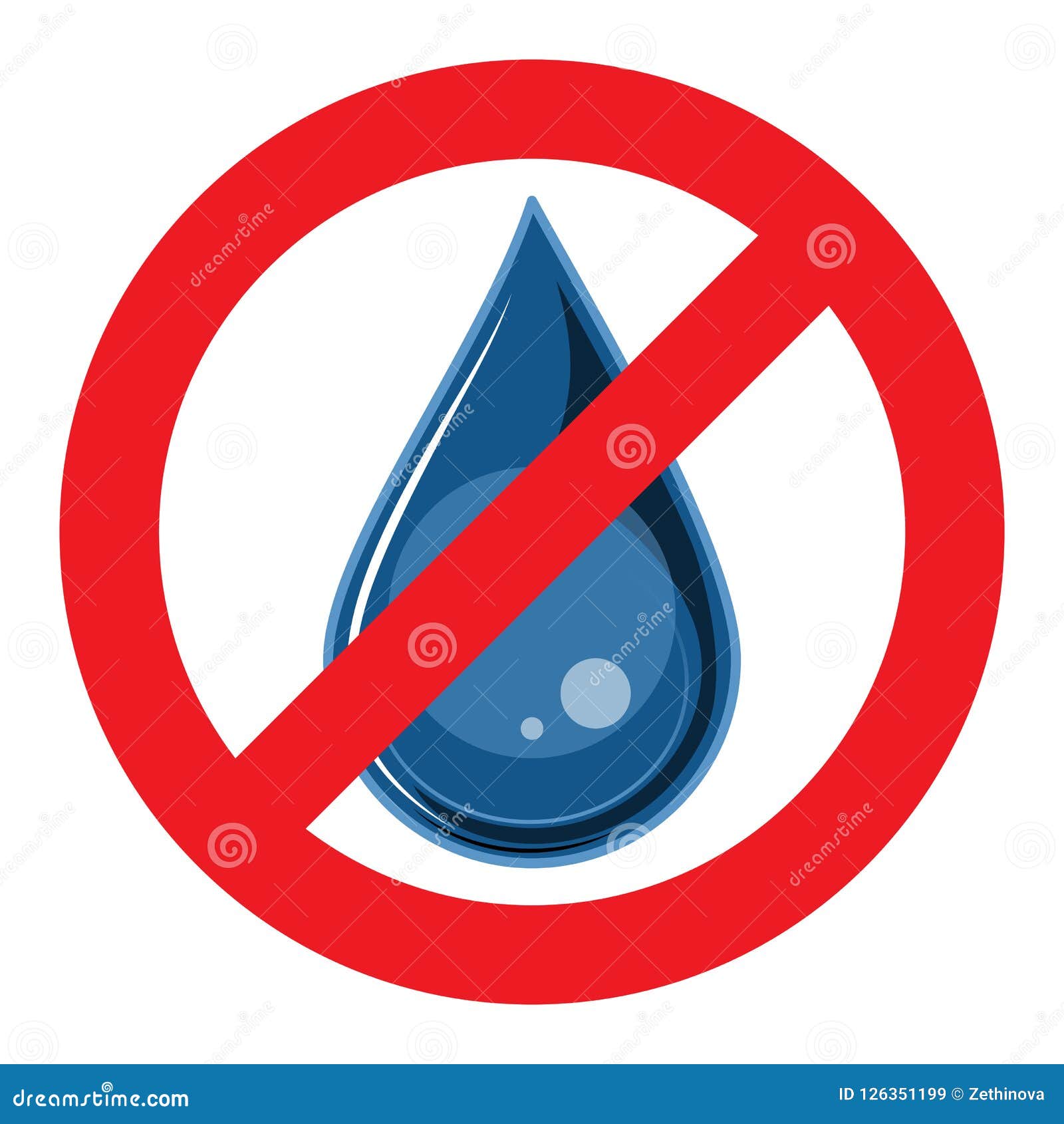 No Water Drop Symbol stock illustration. Illustration of forbid - 126351199