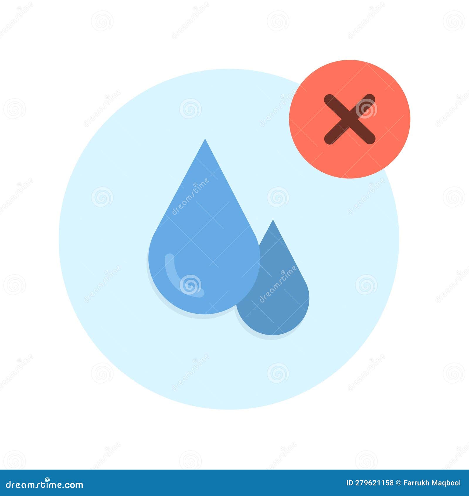 No Water Icon Vector Image. Stock Vector - Illustration of trash ...