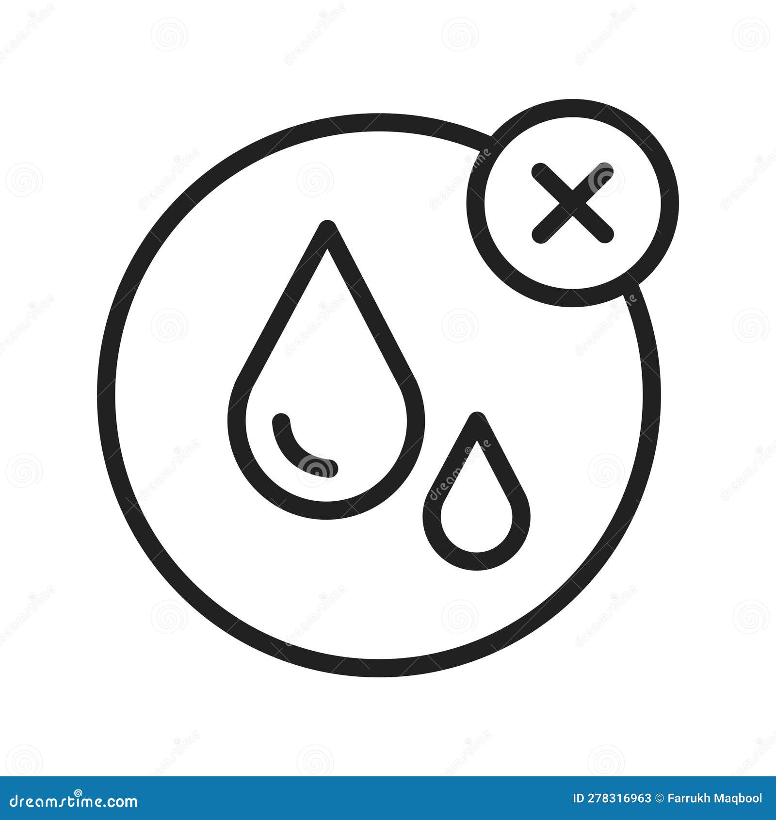 No Water Icon Vector Image. Stock Vector - Illustration of symbol ...