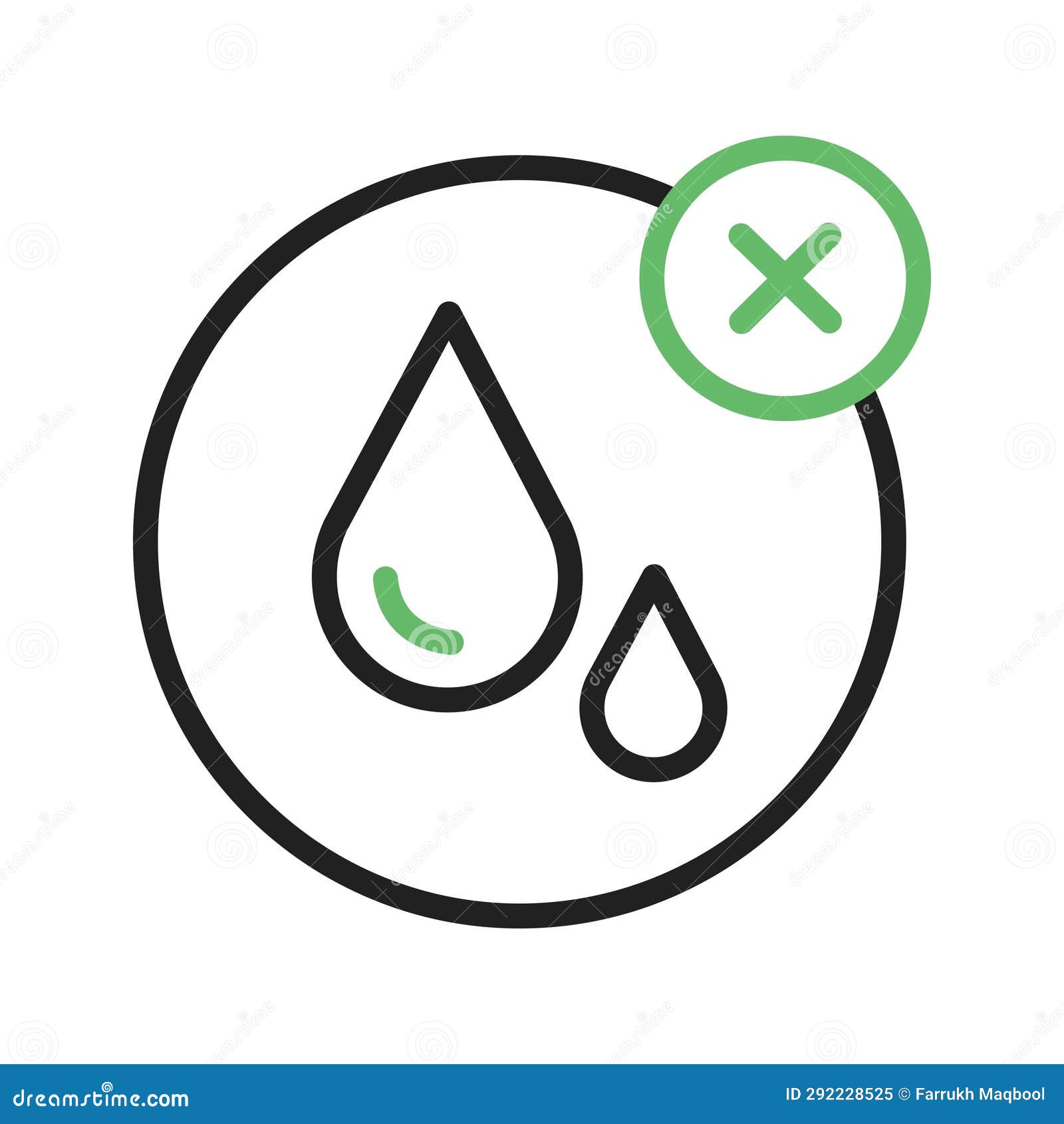 No Water Icon Vector Image. Stock Vector - Illustration of symbol ...