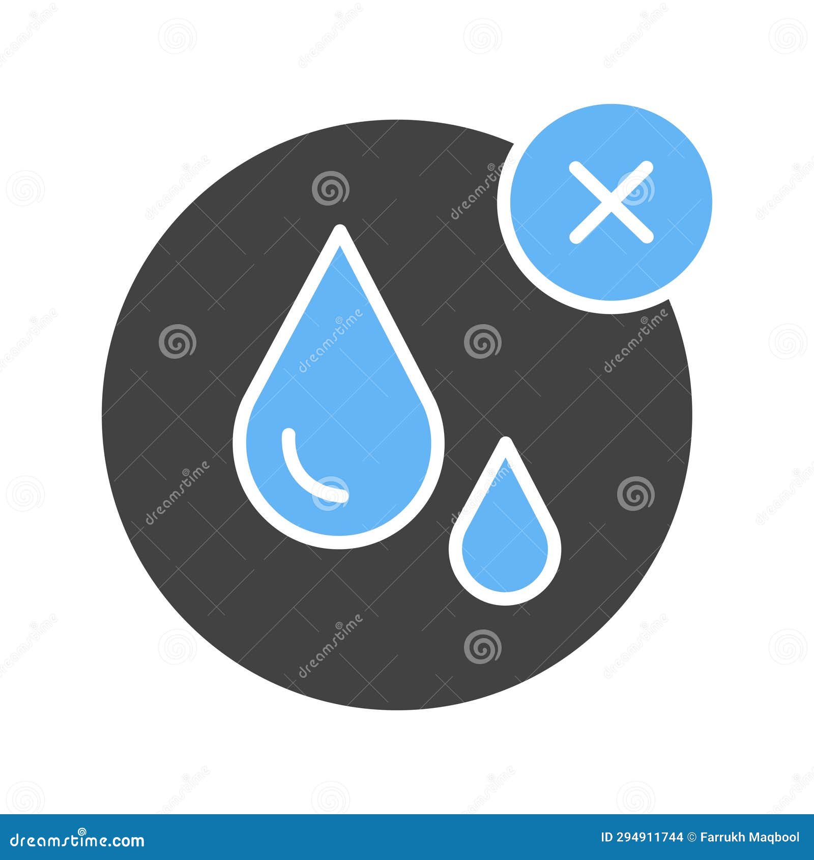 No Water Icon Vector Image. Stock Vector - Illustration of design, icon ...