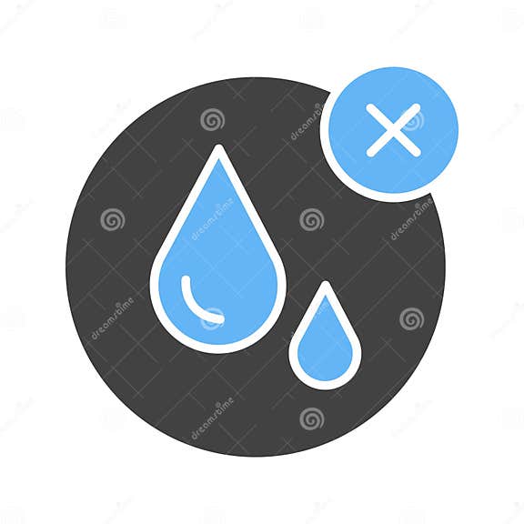 No Water Icon Vector Image. Stock Vector - Illustration of design, icon ...