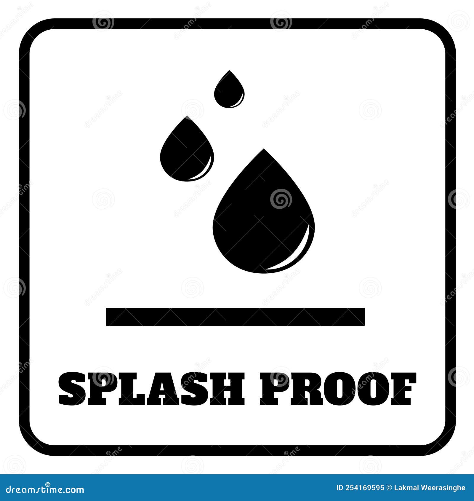 No water resistant stock vector. Illustration of clean - 254169595