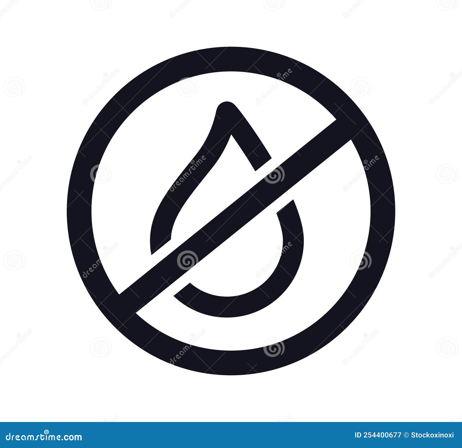 No Water and Water Restricted or Forbidden Sign Stock Vector ...