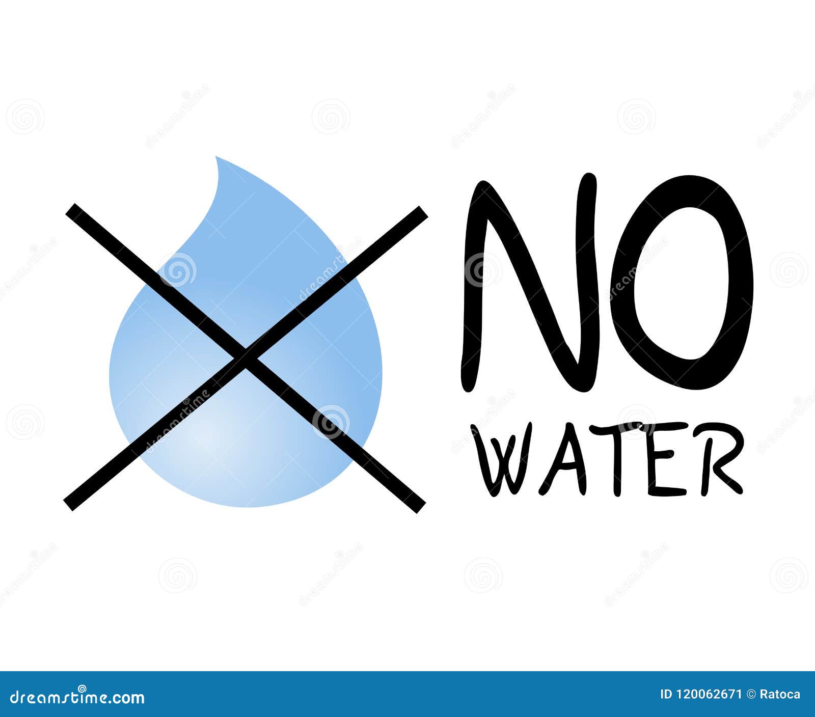 No water symbol stock vector. Illustration of undrinkable - 120062671