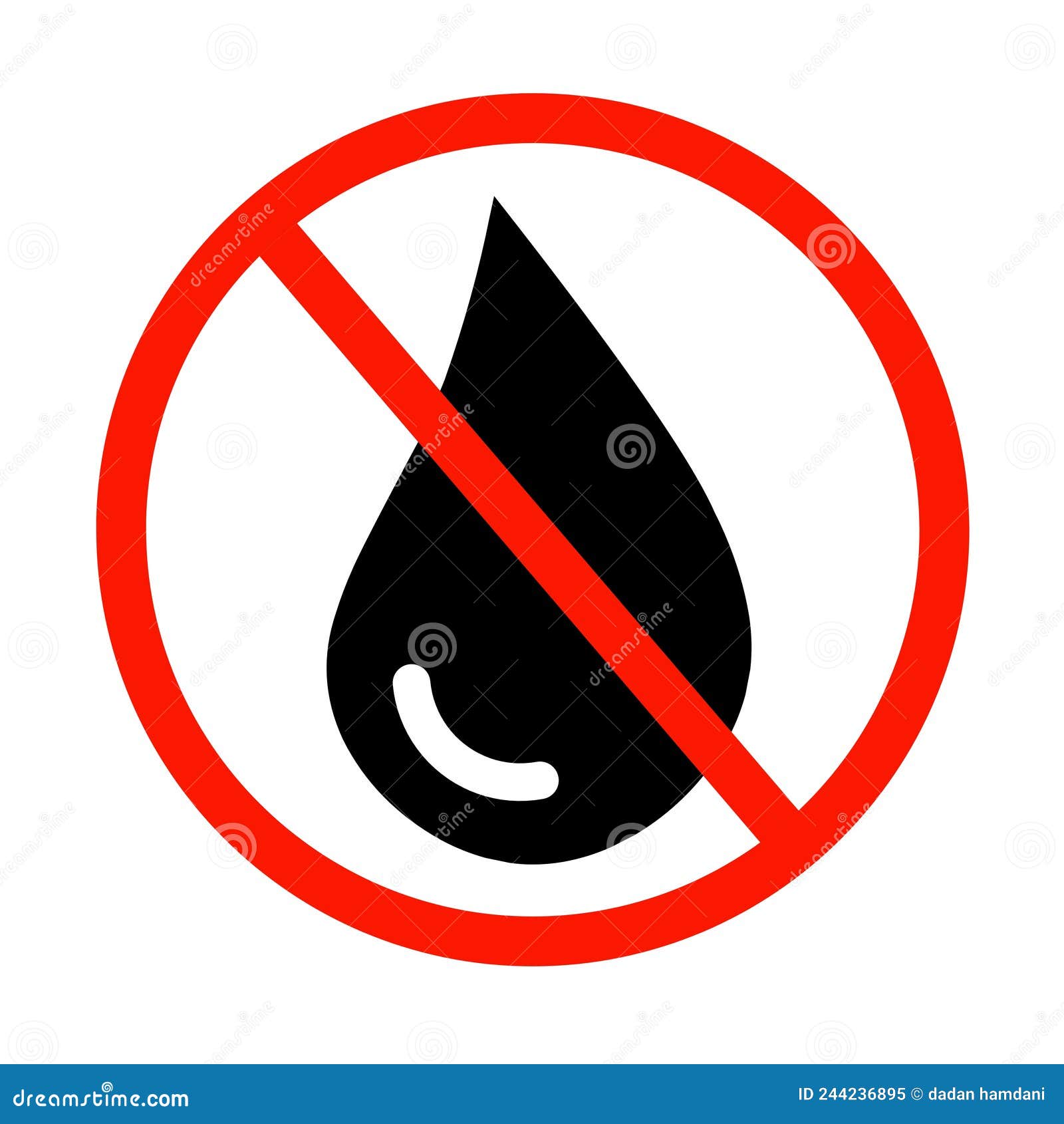 No waterproof icon vector stock vector. Illustration of sign - 244236895