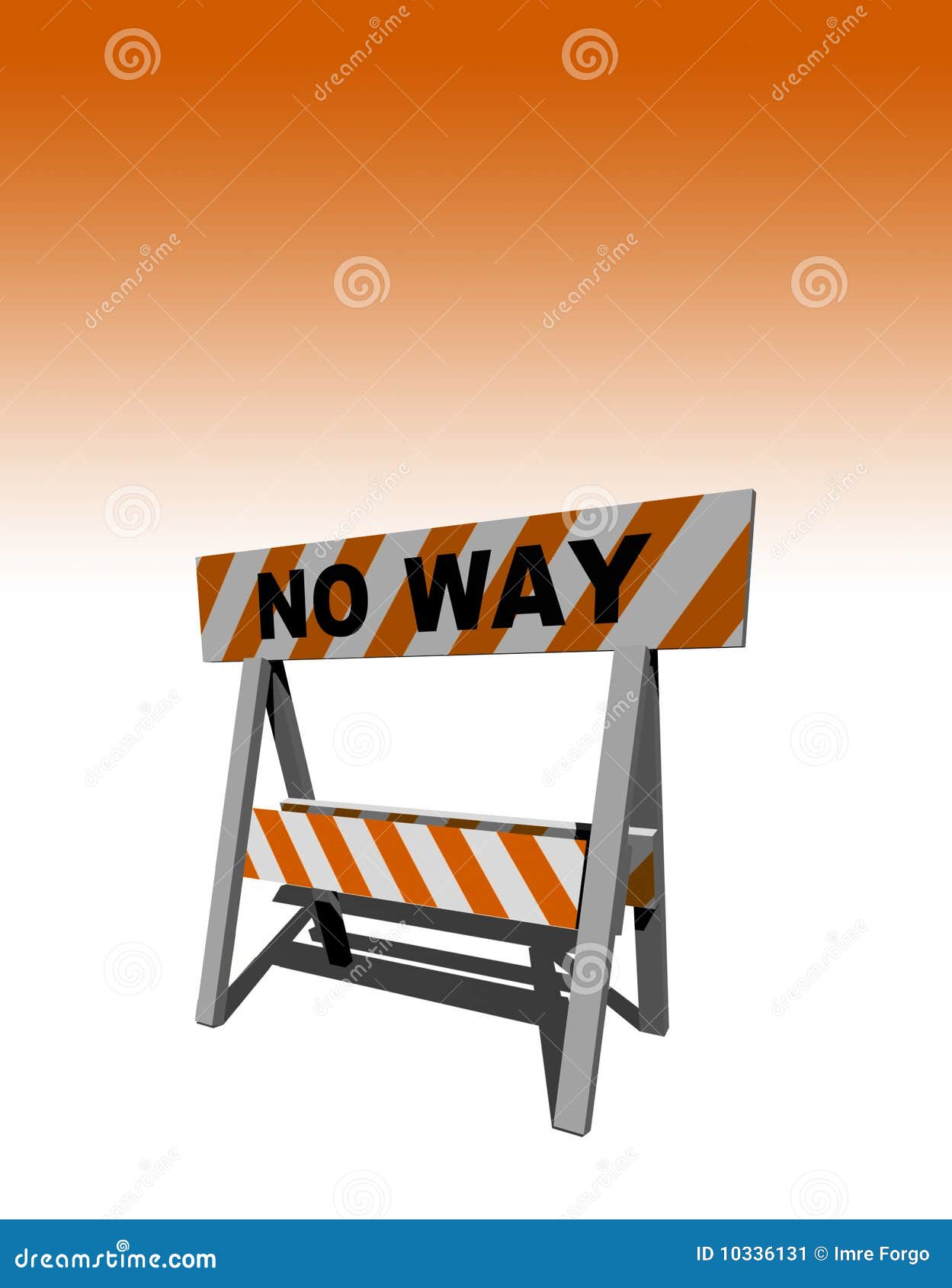 No way! stock illustration. Illustration of boundary - 10336131