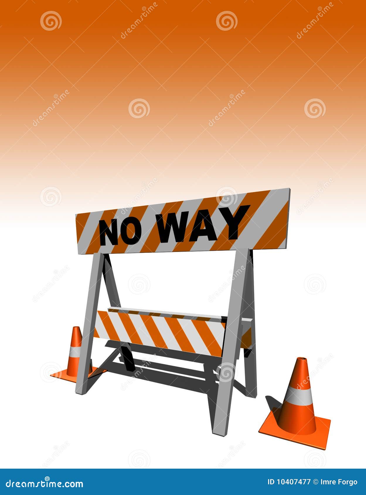 No way! stock illustration. Illustration of hurdle, caution - 10407477