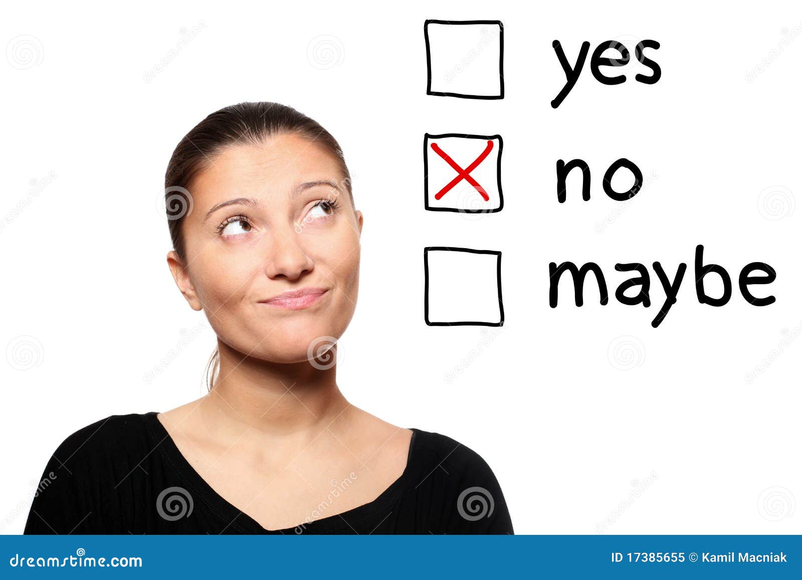 No way stock image. Image of showing, checkbox, positive - 17385655