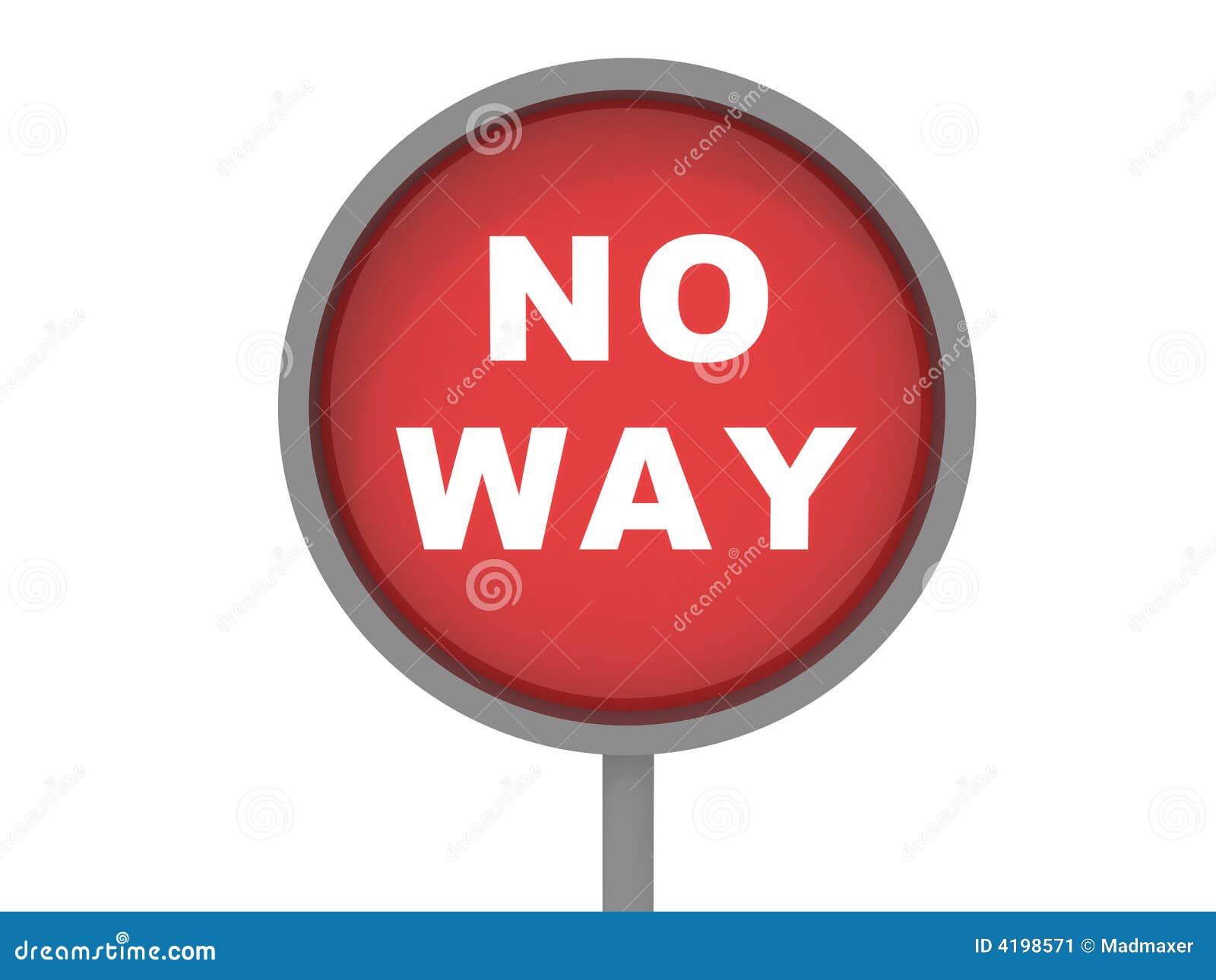 No way stock illustration. Illustration of sign, warning - 4198571