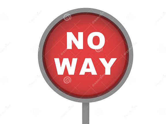 No way stock illustration. Illustration of sign, warning - 4198571