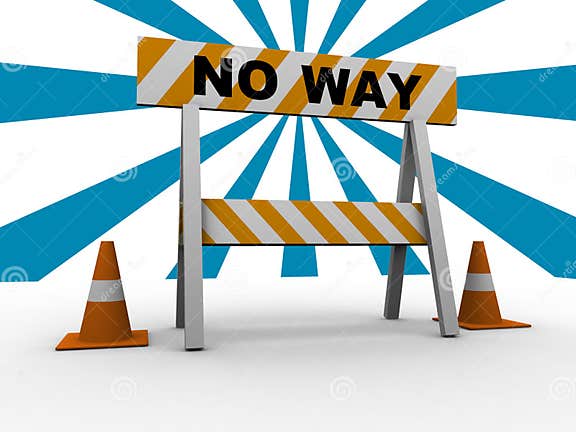 No way! stock illustration. Illustration of hurdle, design - 4483291