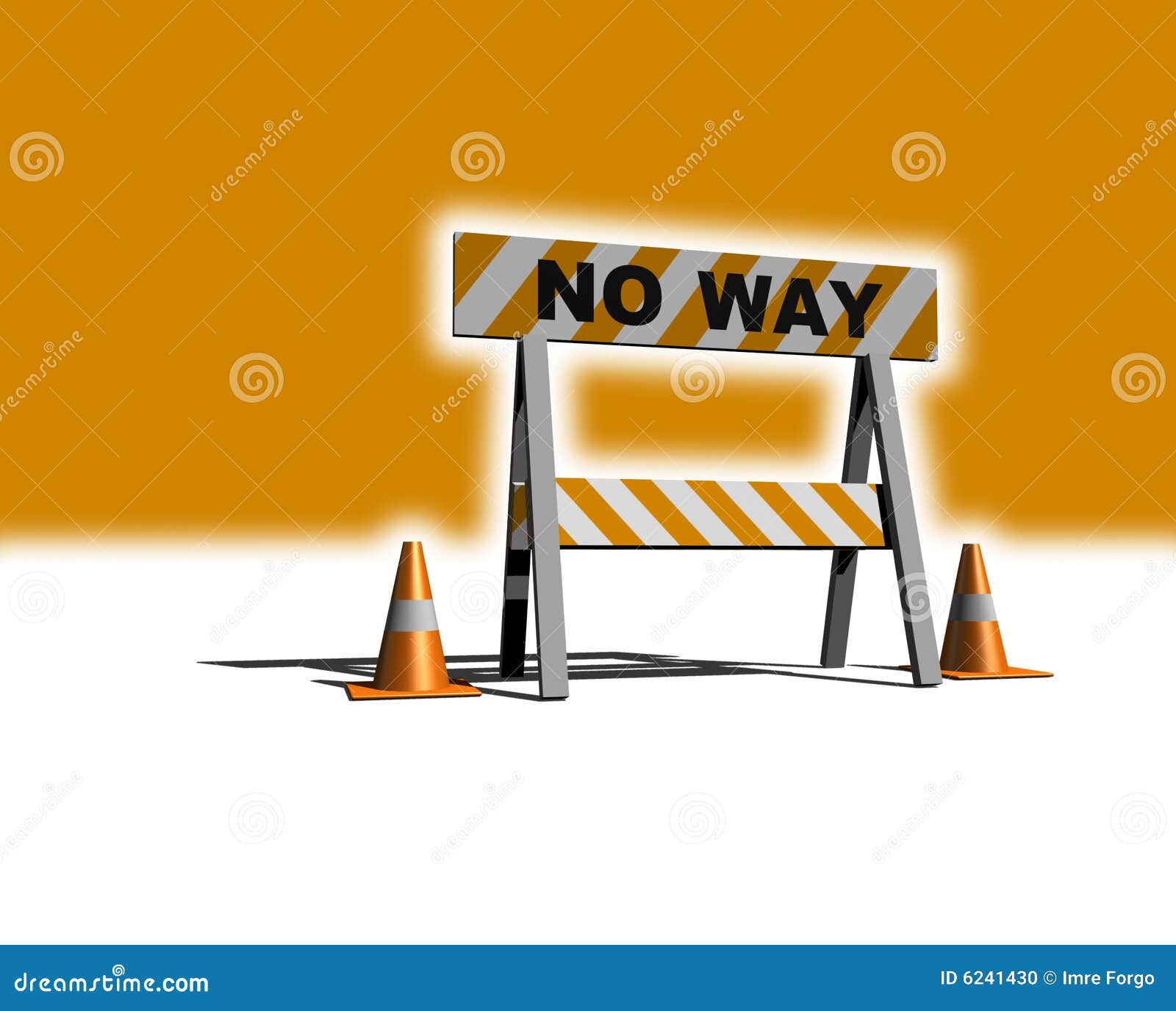 No way! stock illustration. Illustration of guard, marking - 6241430