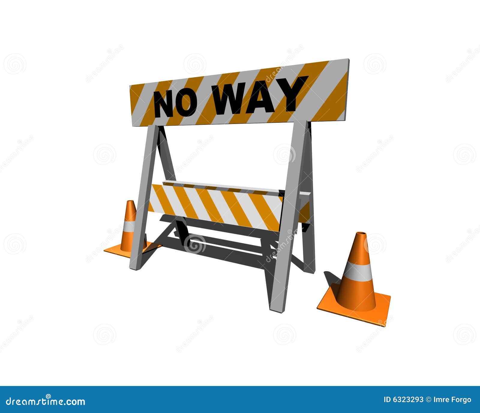 No way! stock illustration. Illustration of road, caution - 6323293