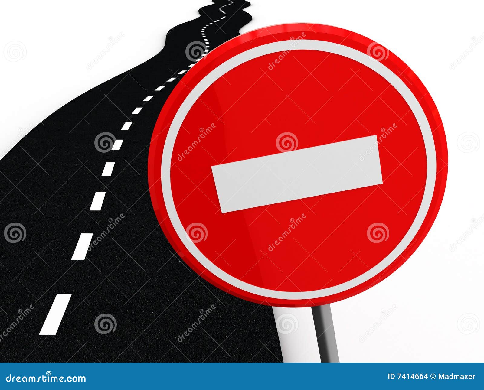 No way sign stock illustration. Illustration of bending - 7414664
