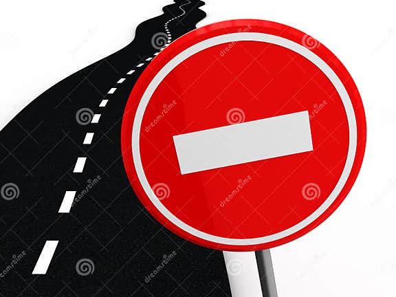 No way sign stock illustration. Illustration of bending - 7414664