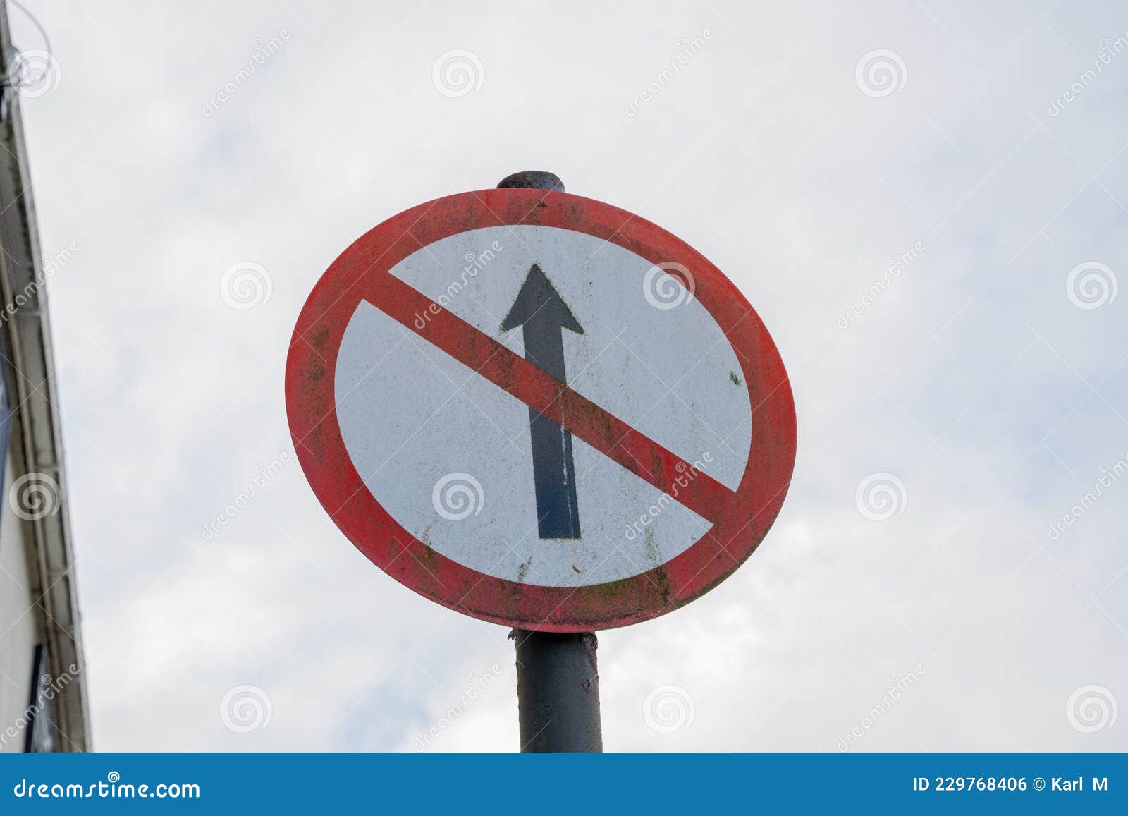 No Way through Sign stock photo. Image of post, sign - 229768406