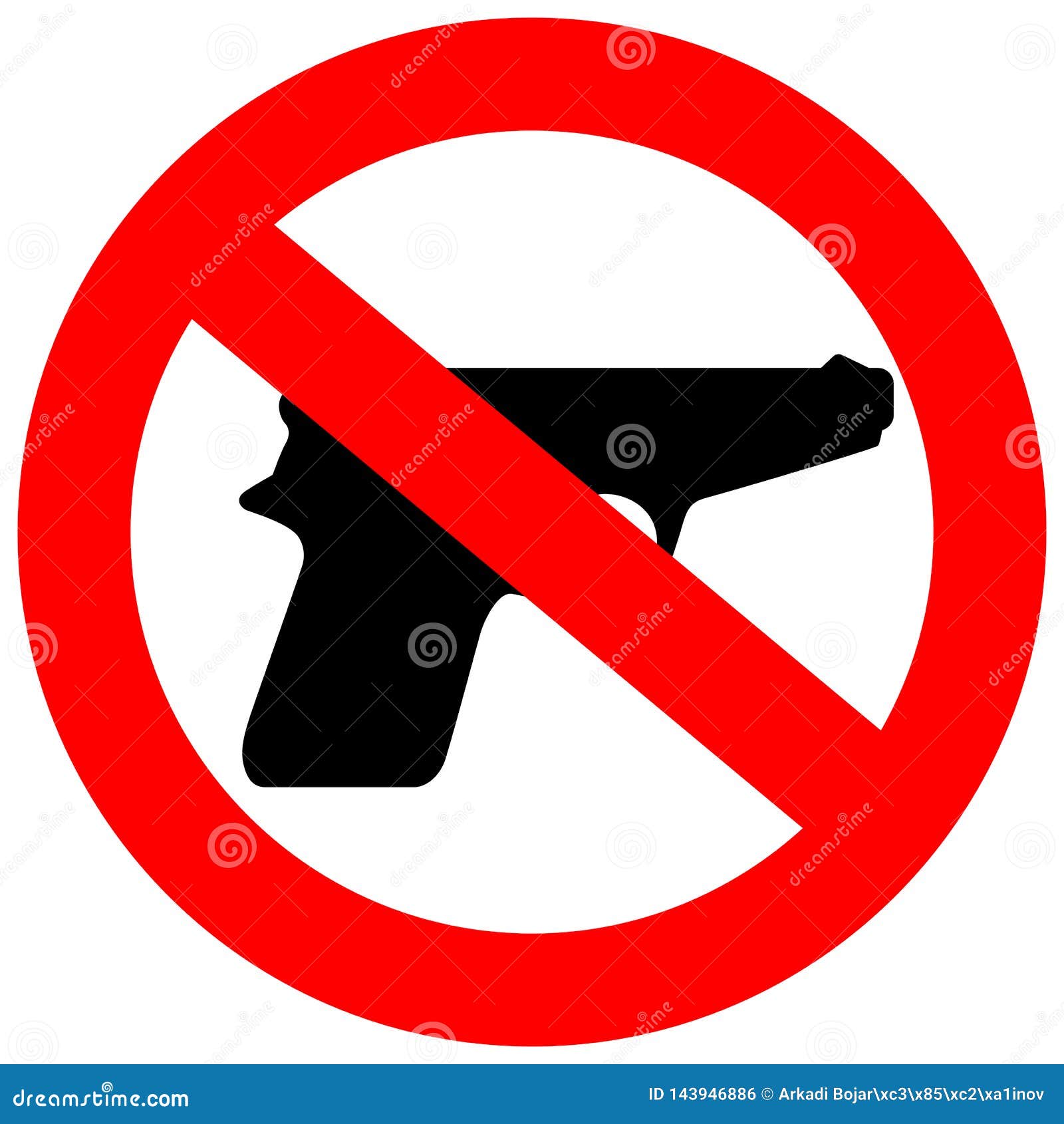 No weapon sign stock vector. Illustration of banner - 143946886