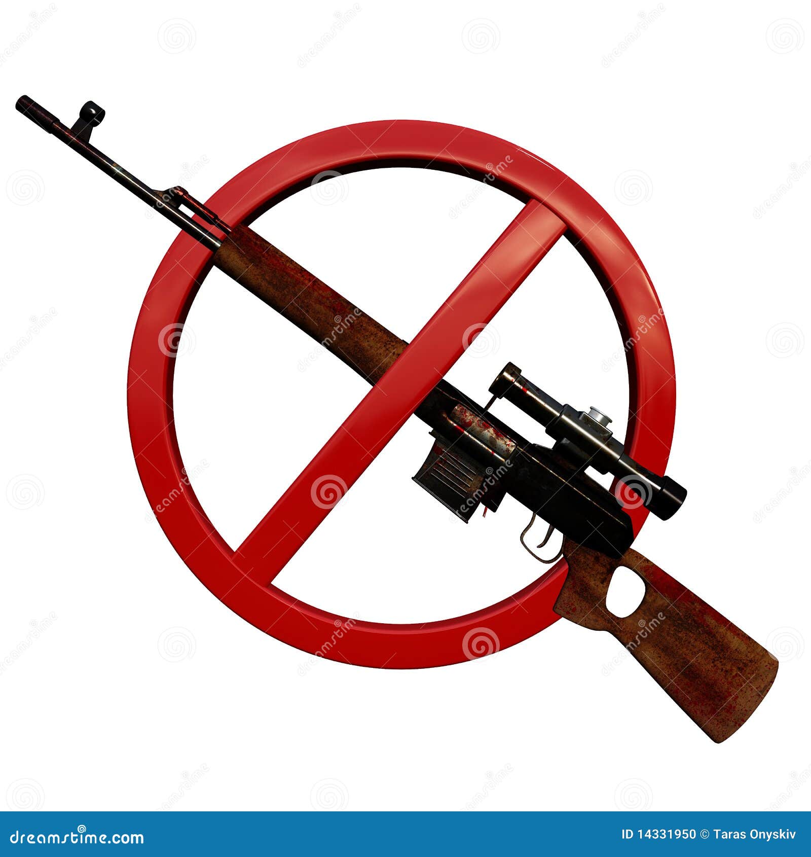 No weapons 3D sign stock illustration. Illustration of weapon - 14331950