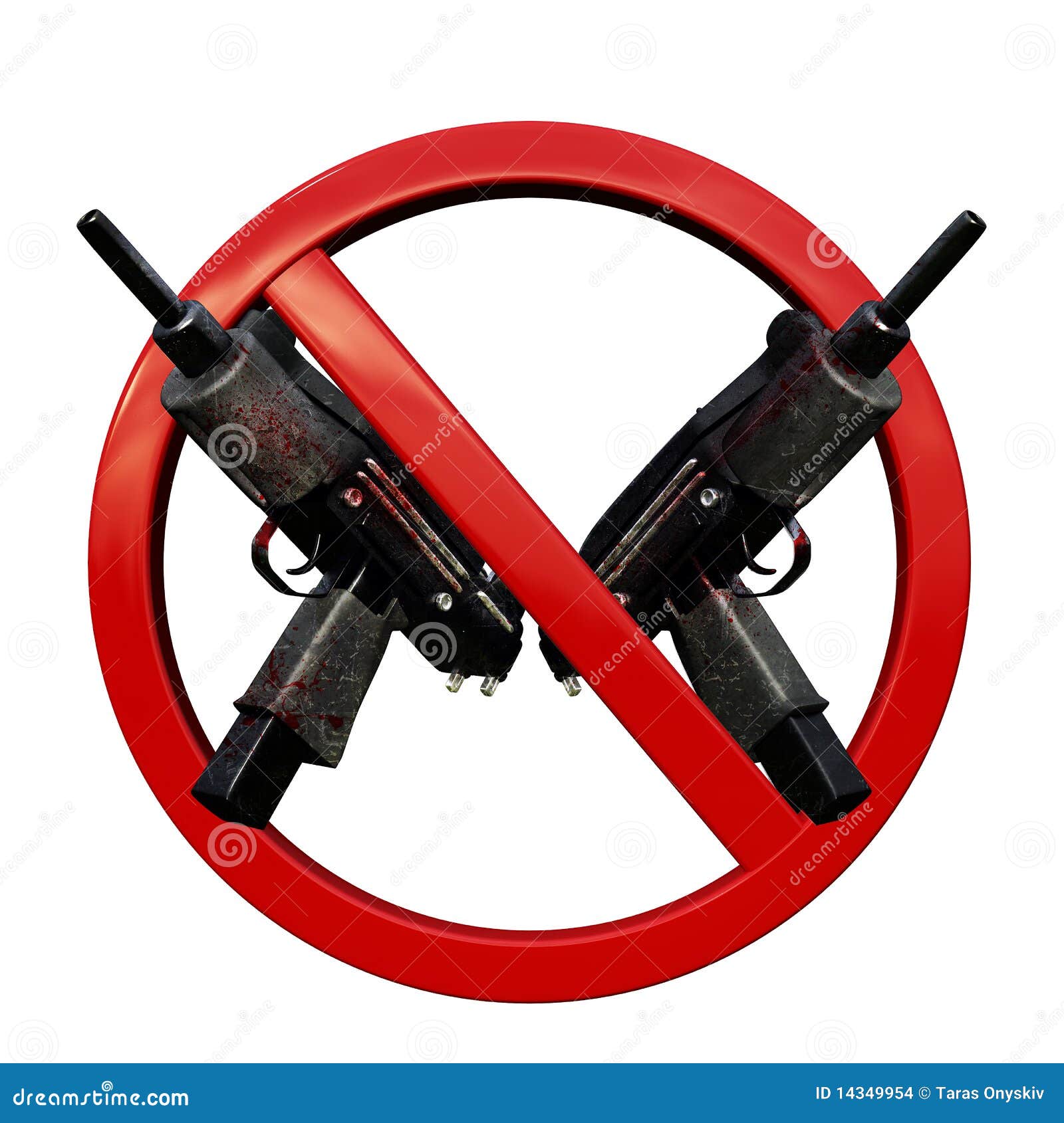 No weapons 3D sign stock illustration. Illustration of peace - 14349954